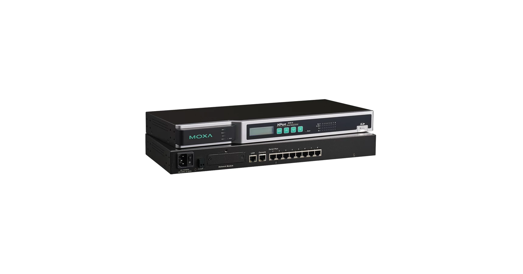 Moxa NPort 6650-8 - NPort 6400\6600 sorozat - Com-Forth Webshop